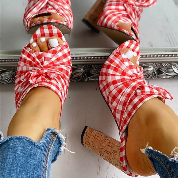 Lady Bijou | Shoes | Sexy Plaid Mule | Poshmark